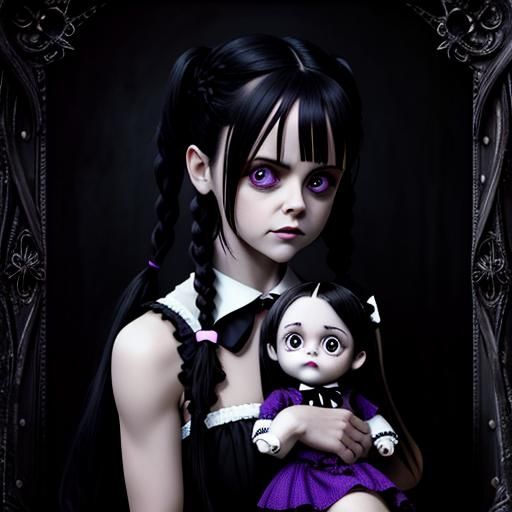 Wednesday Addams Evolution - AI Generated Artwork - NightCafe Creator