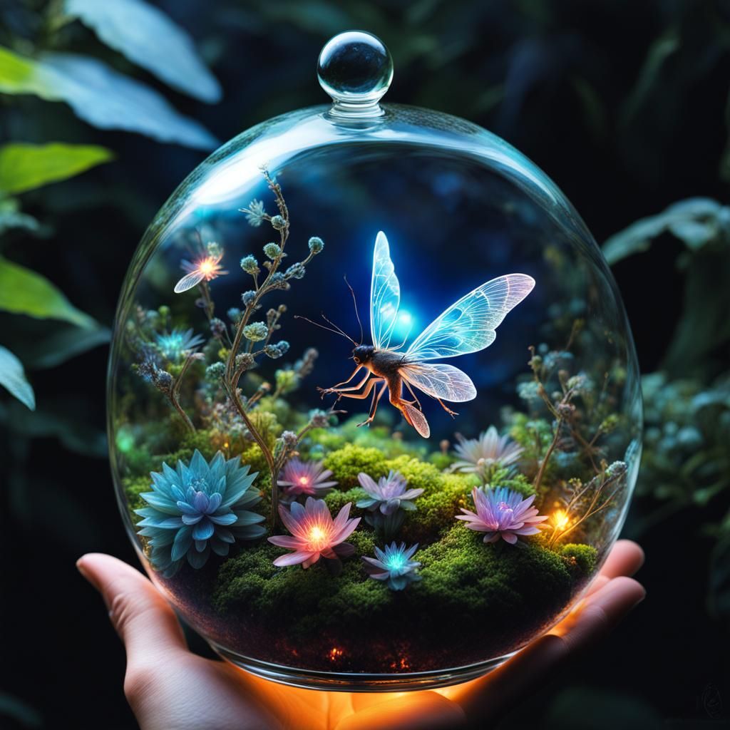 Magic Plants in Terrarium - AI Generated Artwork - NightCafe Creator