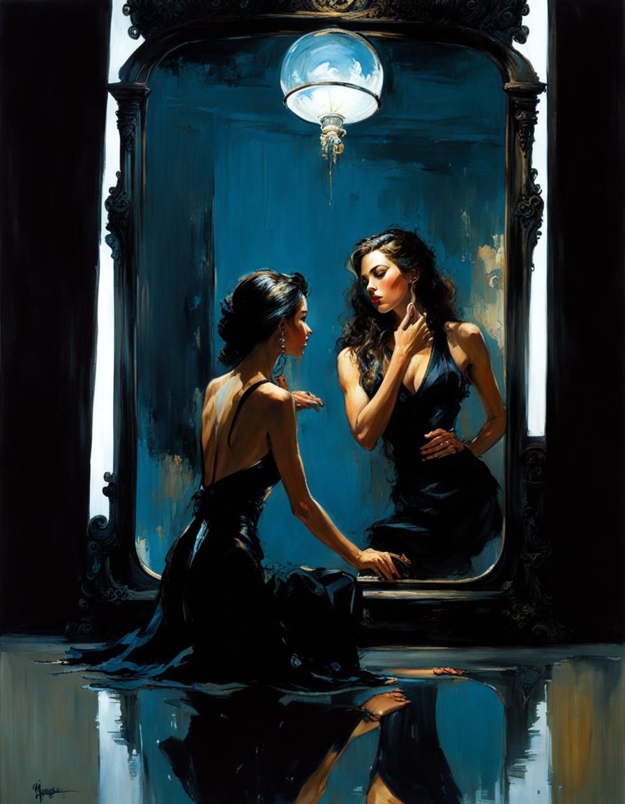 Self reflection - AI Generated Artwork - NightCafe Creator