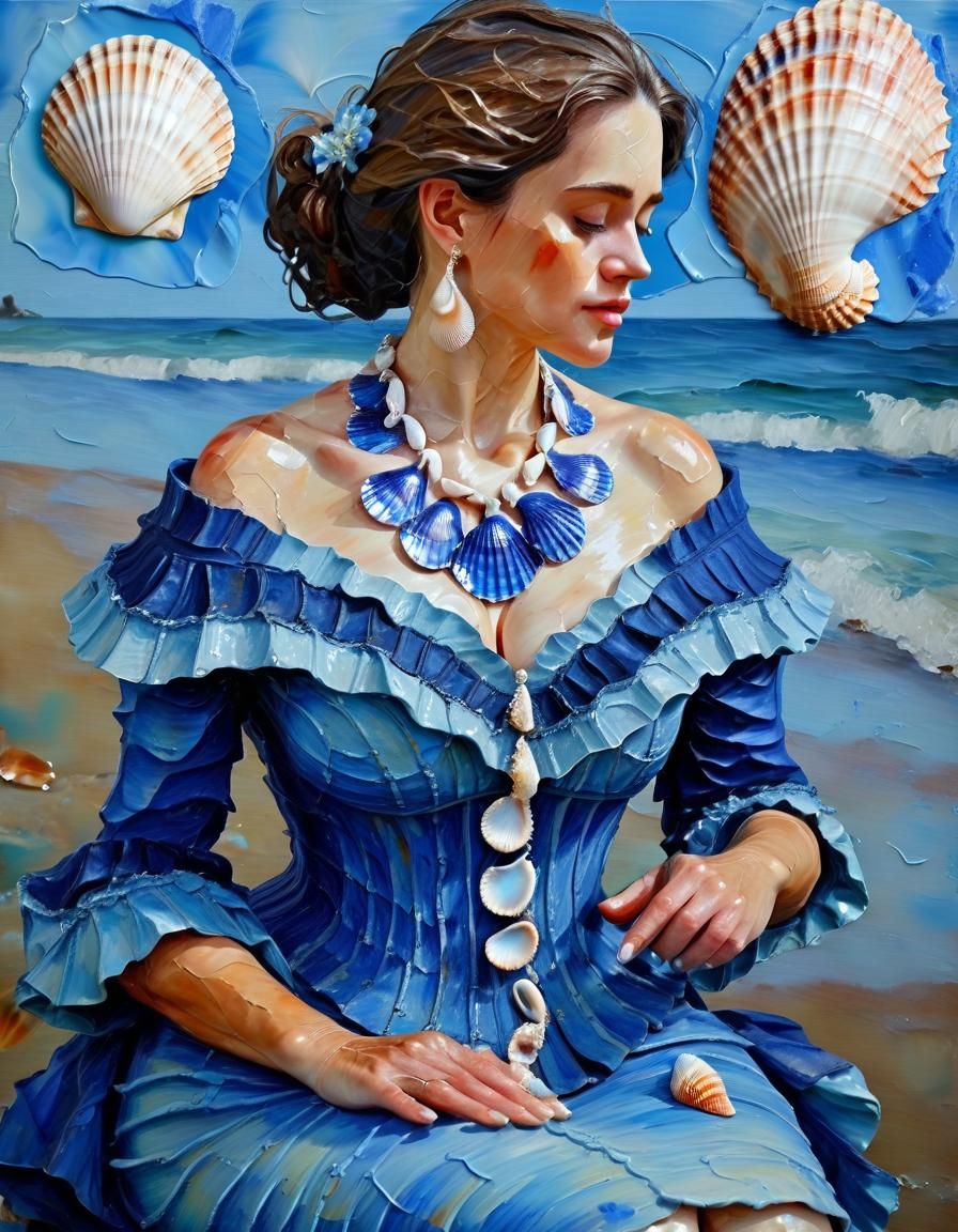 Lady of the Seashells - AI Generated Artwork - NightCafe Creator