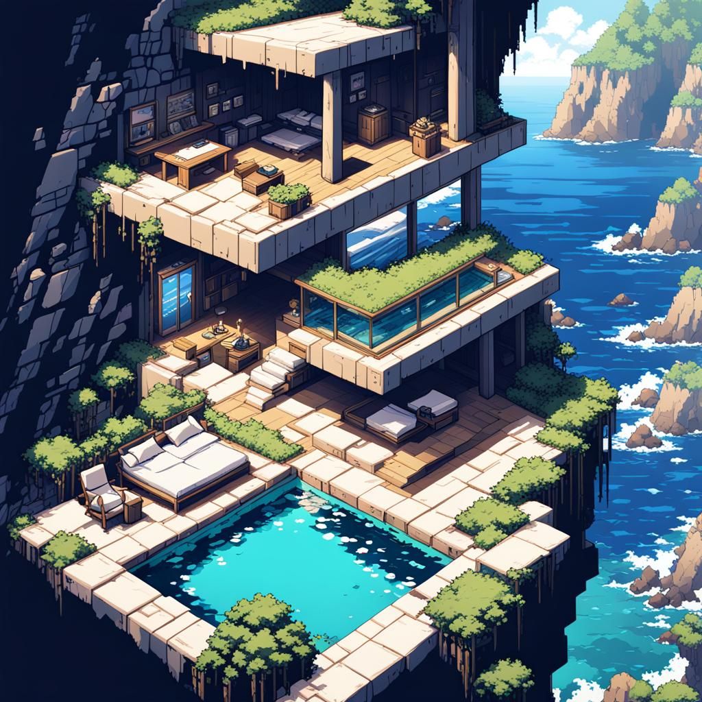 8 bit pixel bedroom - High Bluff Living - AI Generated Artwork - NightCafe Creator