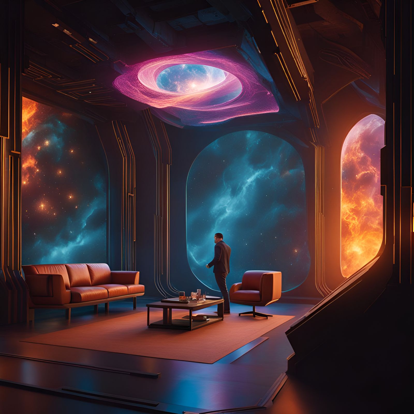 Relaxing in liminal space - AI Generated Artwork - NightCafe Creator