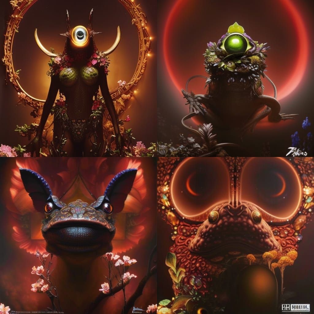Monster Frogs? - AI Generated Artwork - NightCafe Creator