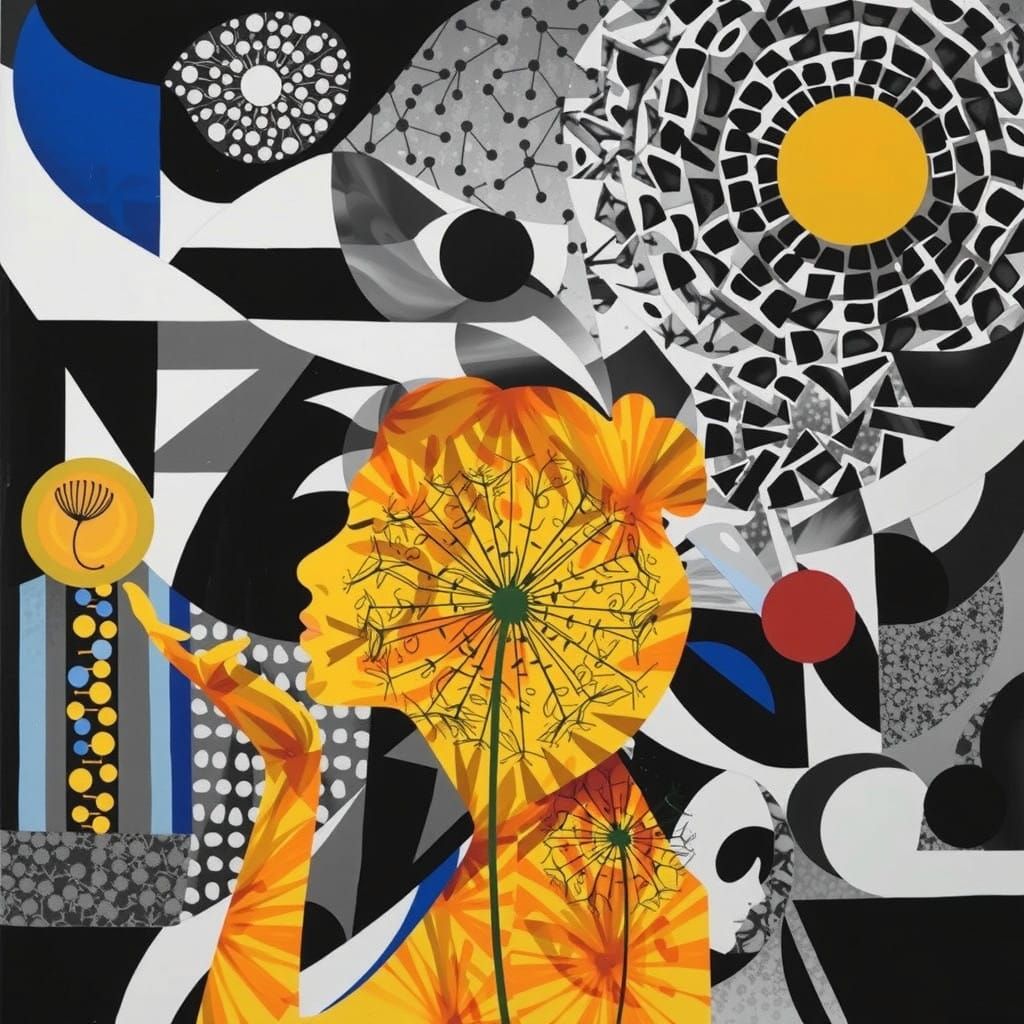 Dandelions Woman Million Dandelion dreamscape, making wishes , Salvador ...