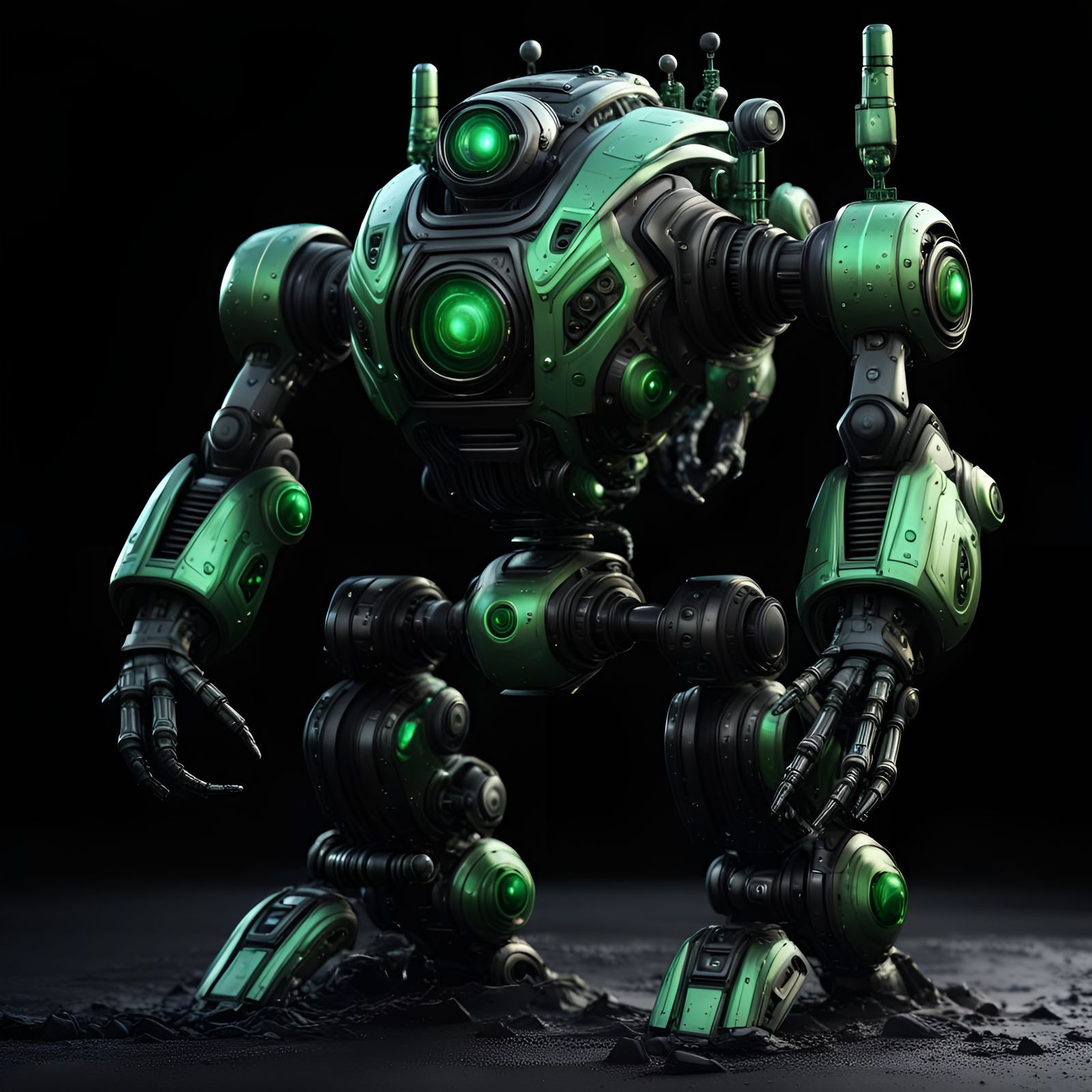 Green Robot - AI Generated Artwork - NightCafe Creator
