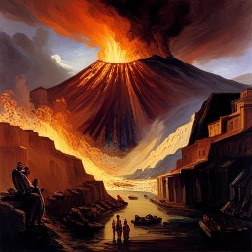 Last day of Pompeii - AI Generated Artwork - NightCafe Creator