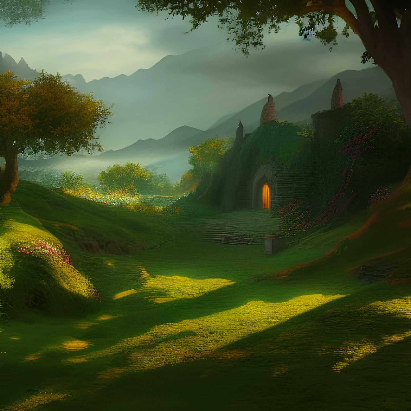 Dawn at the Barrow Downs (or Tyrn Gorthad) - AI Generated Artwork ...