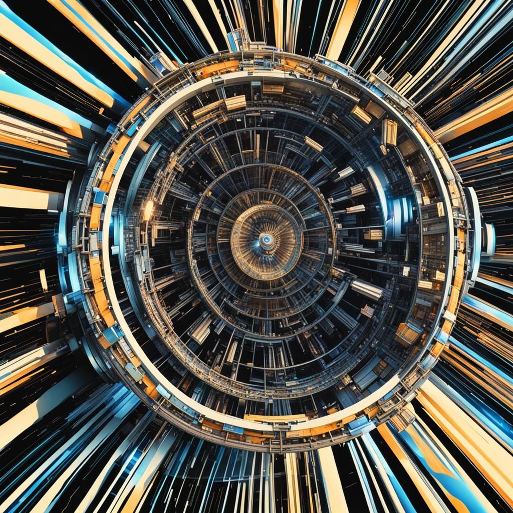 Distorted Unbalanced Reality, time machine, finely detailed magnetic ...