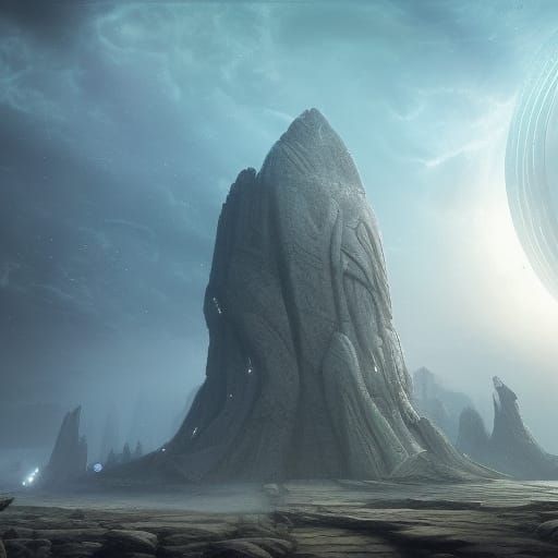 ancient alien spaceship, fantasy, science fiction, detailed, realistic ...