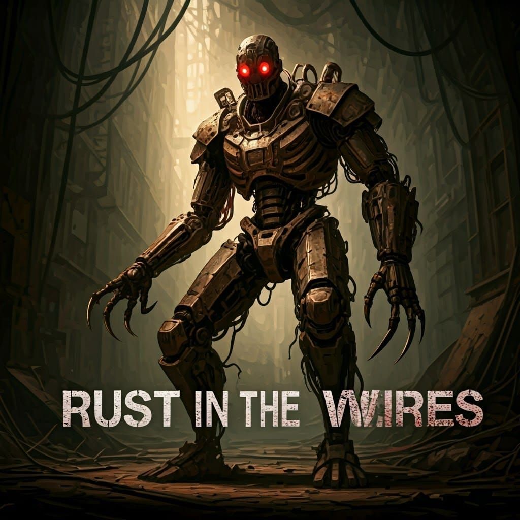 The Automaton Guardian in Industrial Decay - AI Art