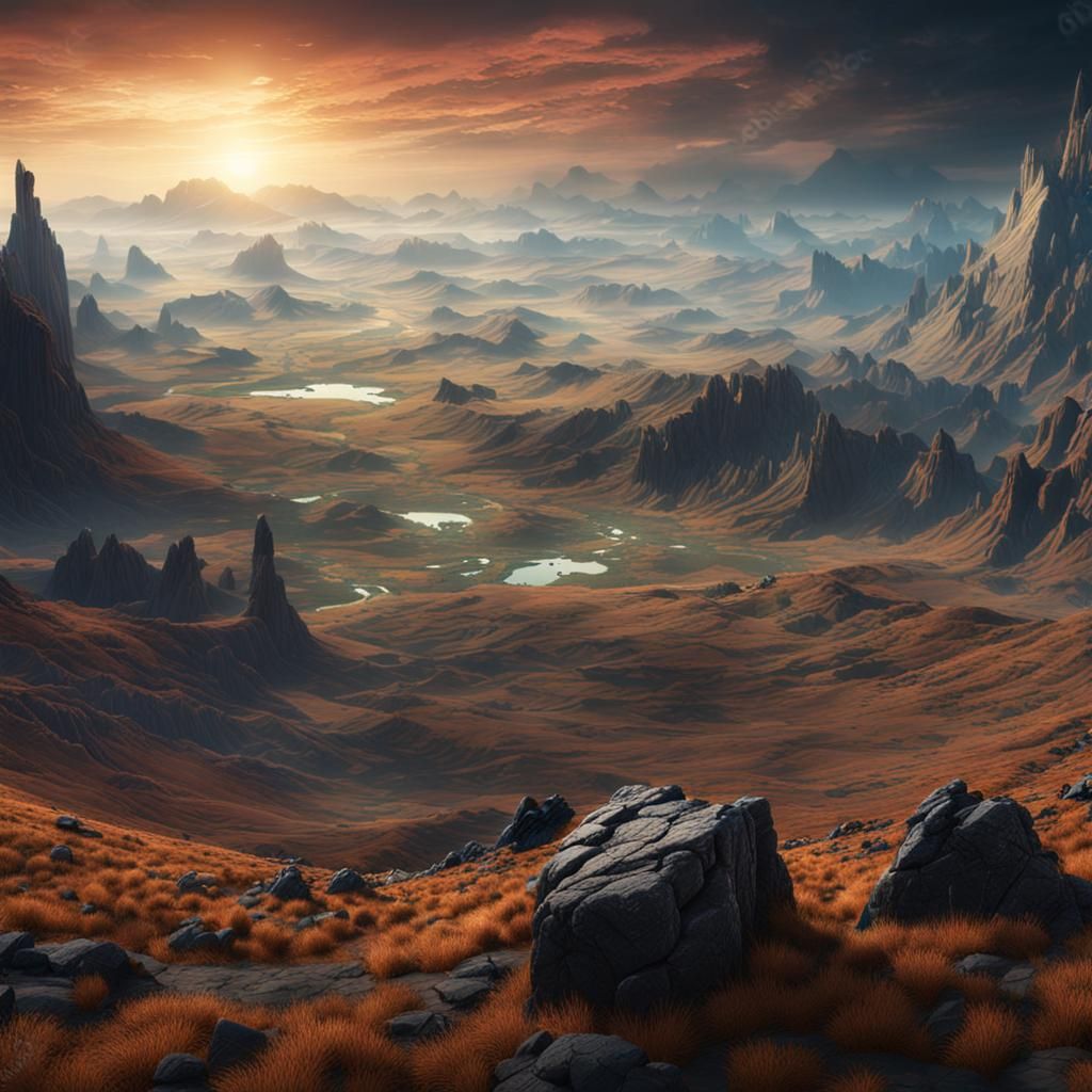 Endless landscape view of Earth - AI Generated Artwork - NightCafe Creator