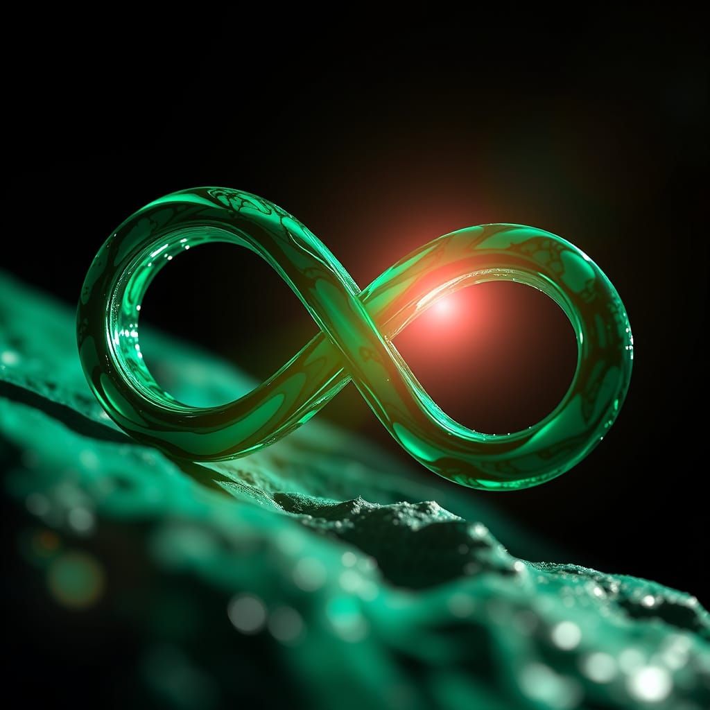 Malachite infinity sign - Malachite Infinity Sign in Shimmer...
