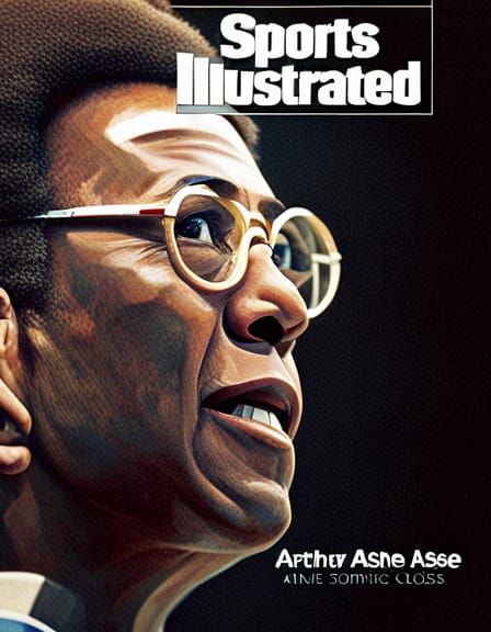 arthur ashe, tennis legend arthur ashe, wearing glasses, 8k in color ...