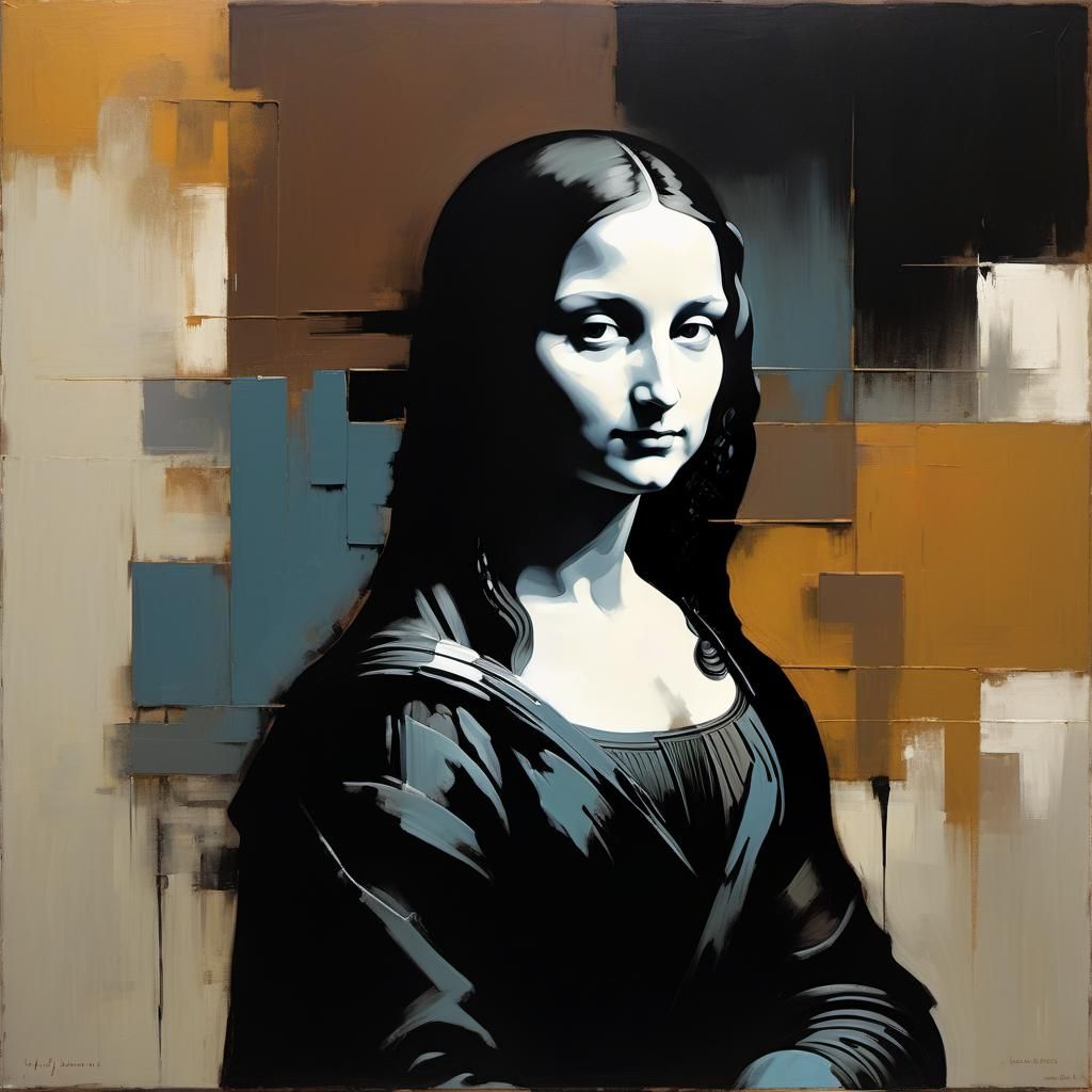 abstract mona lisa - AI Generated Artwork - NightCafe Creator