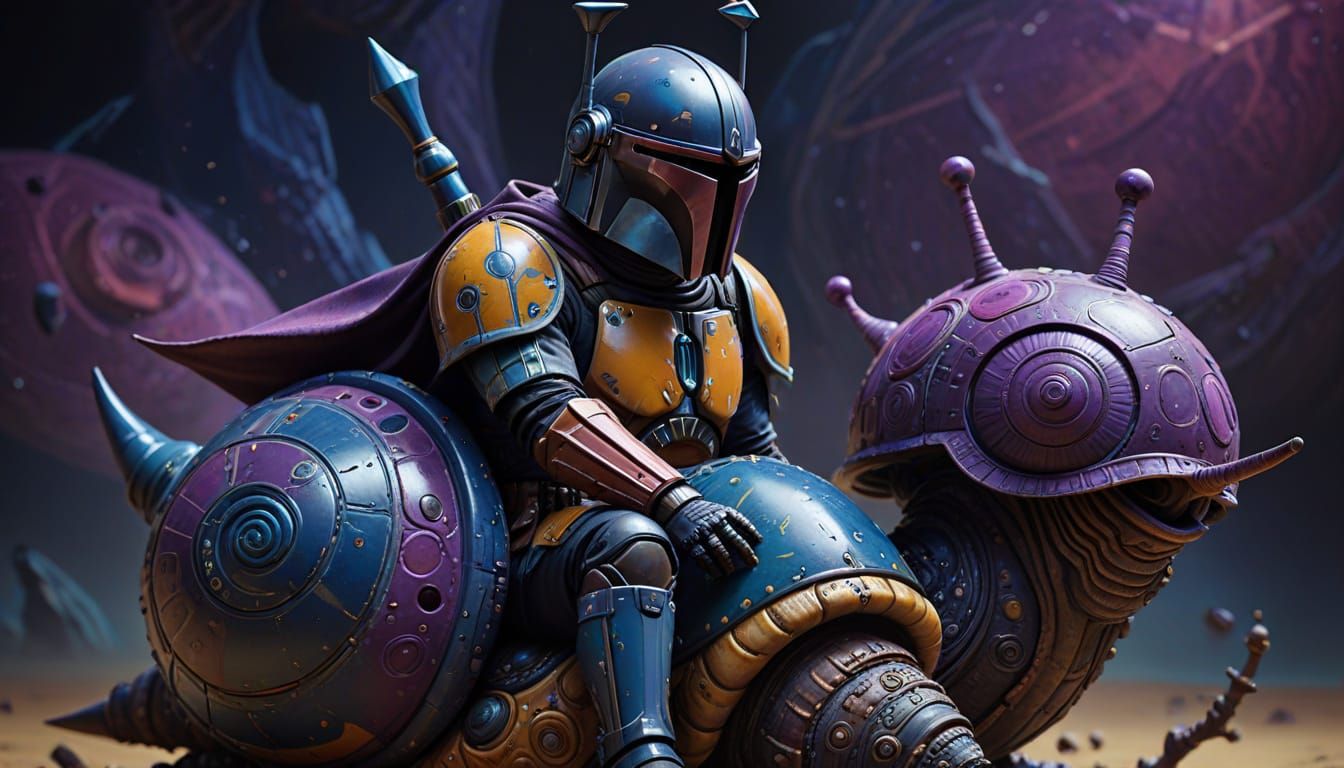 The Mandalorian Snail Rider - The Mandalorian Snail Rider