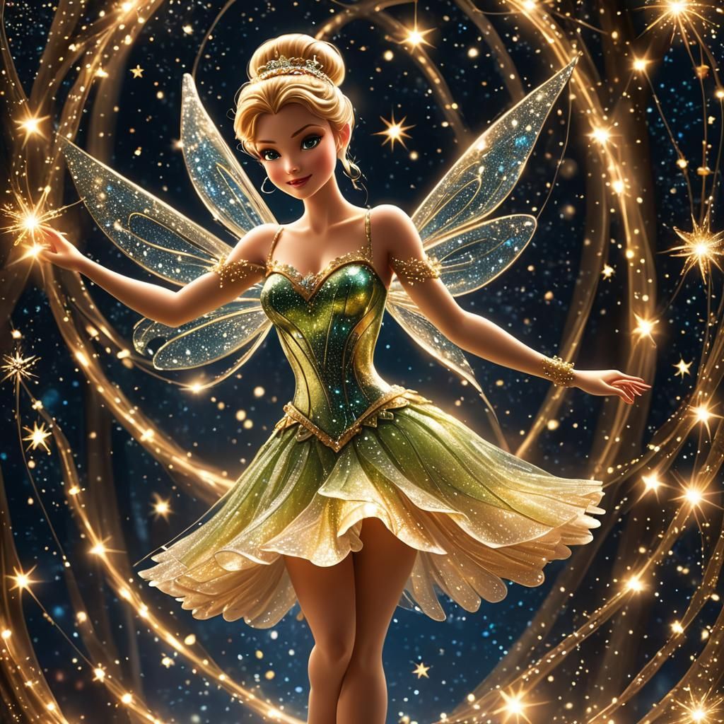 Dancing the night away Tinker Bell - AI Generated Artwork - NightCafe ...
