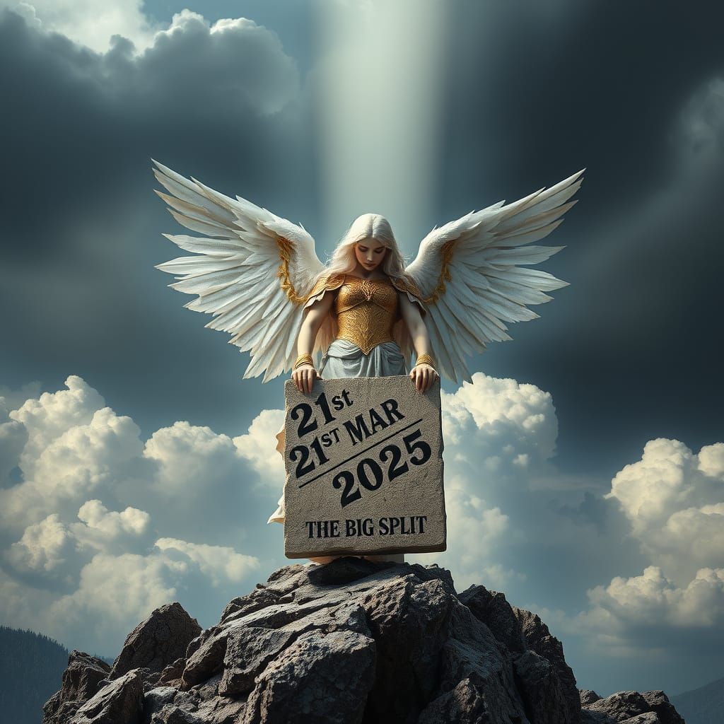 Angel of Apocalypse: Majestic Guardian of the impe... - AI Art