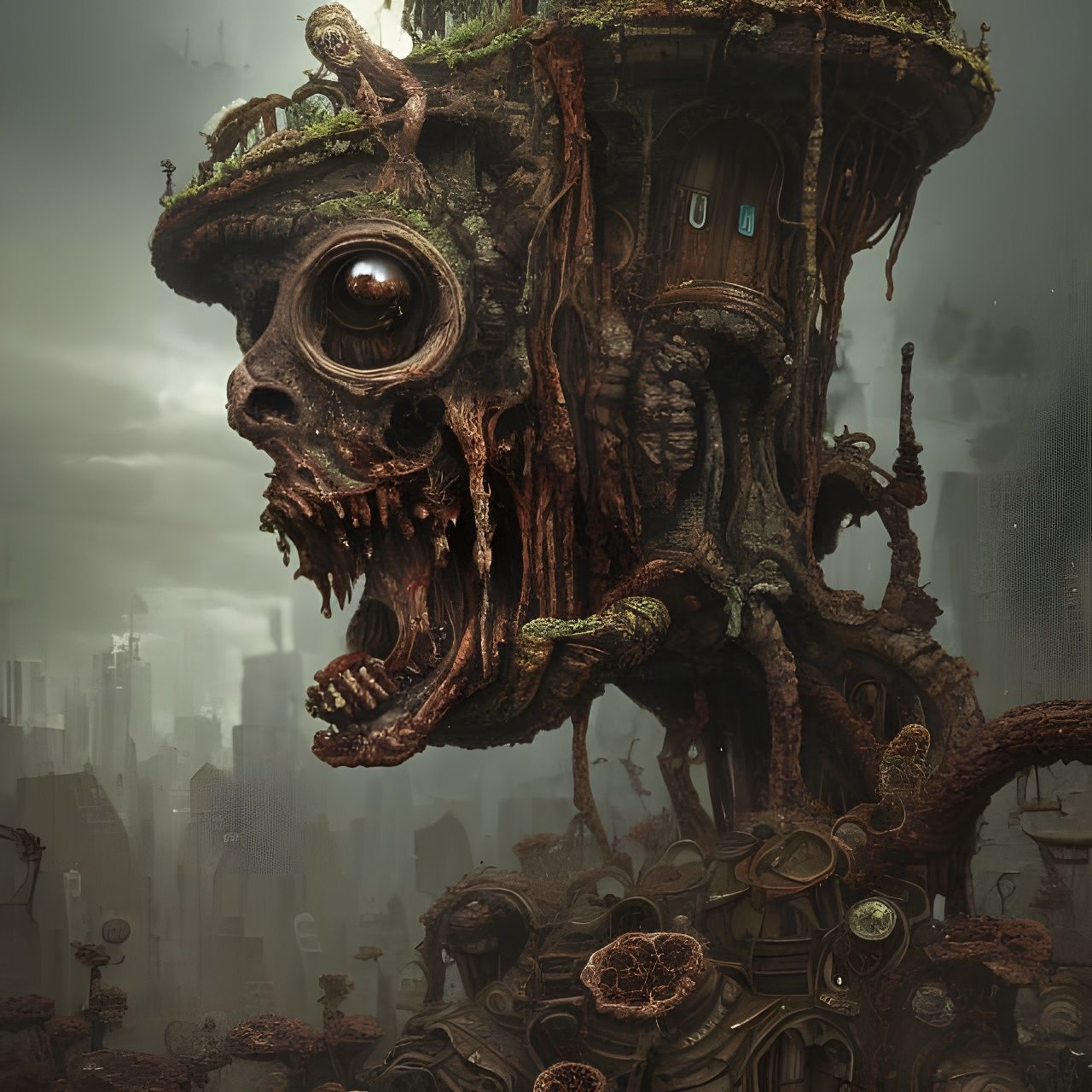 Giant zombies taking over city #3 - AI Generated Artwork - NightCafe ...