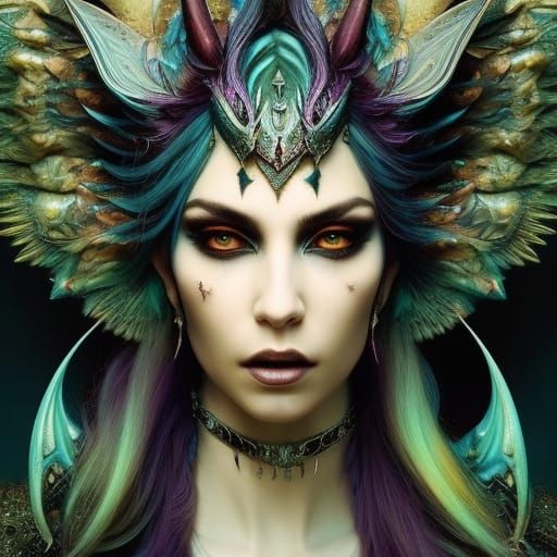 Experimental demon face - AI Generated Artwork - NightCafe Creator