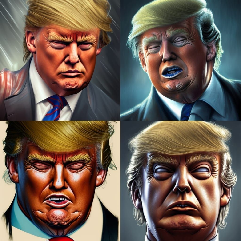 a Donald Trump in horror style - AI Generated Artwork - NightCafe Creator