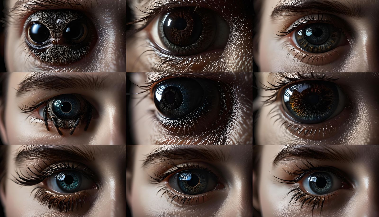 pale human skin, deep space eyes, tarantula macrophotography, 210mm ...