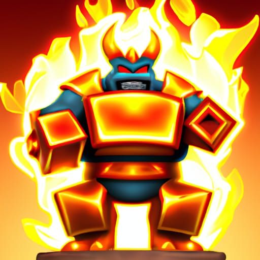 Fire Golem Clash Royale - AI Generated Artwork - NightCafe Creator