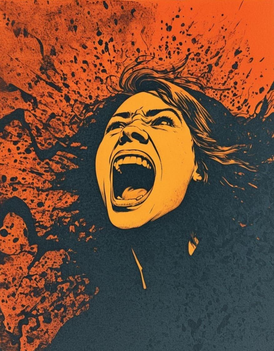 Xylography, yelling Zero - AI Generated Artwork - NightCafe Creator