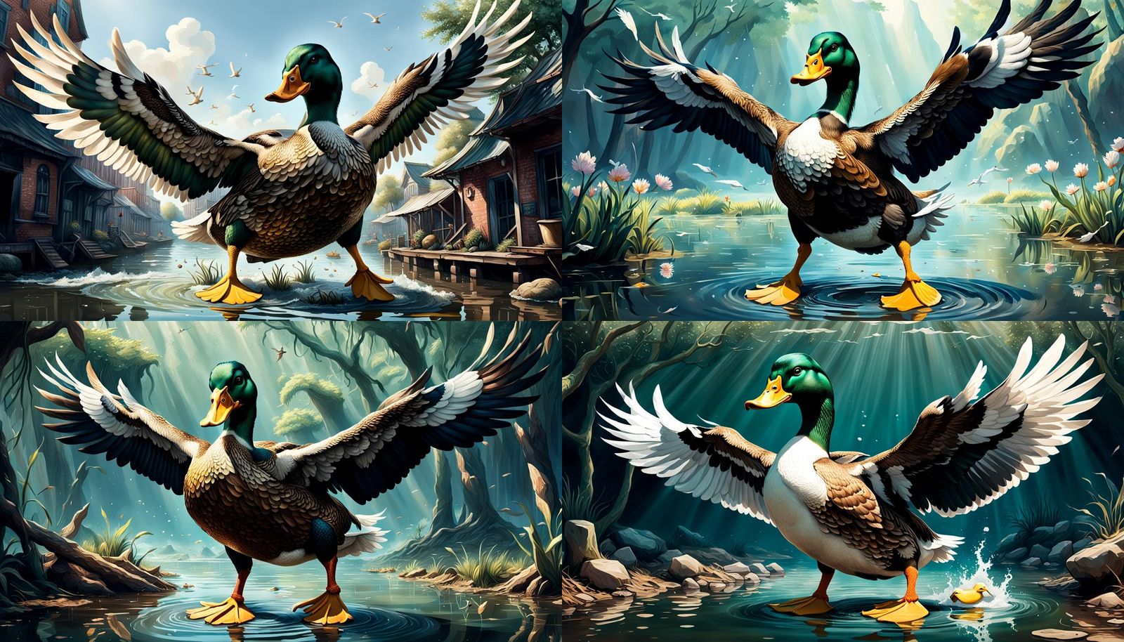 Ducks - AI Generated Artwork - NightCafe Creator