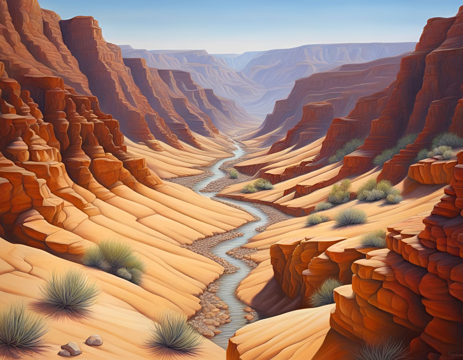 Desert Canyon Landscape Ai Generated Artwork Nightcafe Creator