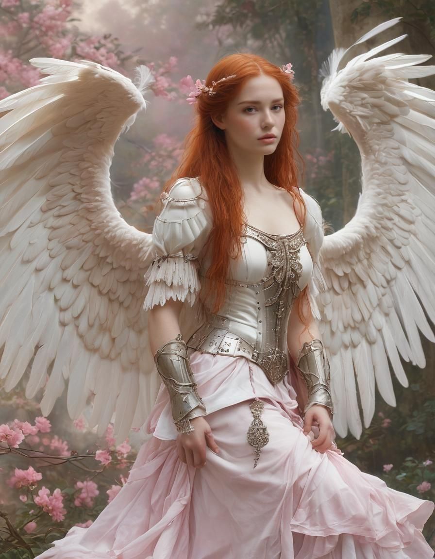Enchanted Angel in Delicate Pastel Hues - AI Art