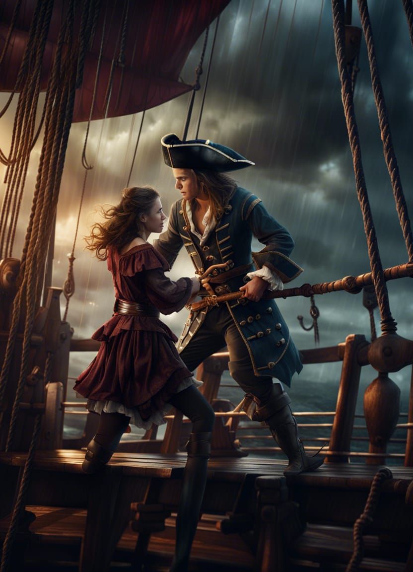 Cover for a pirate romance novel I’ll never write - AI Generated ...