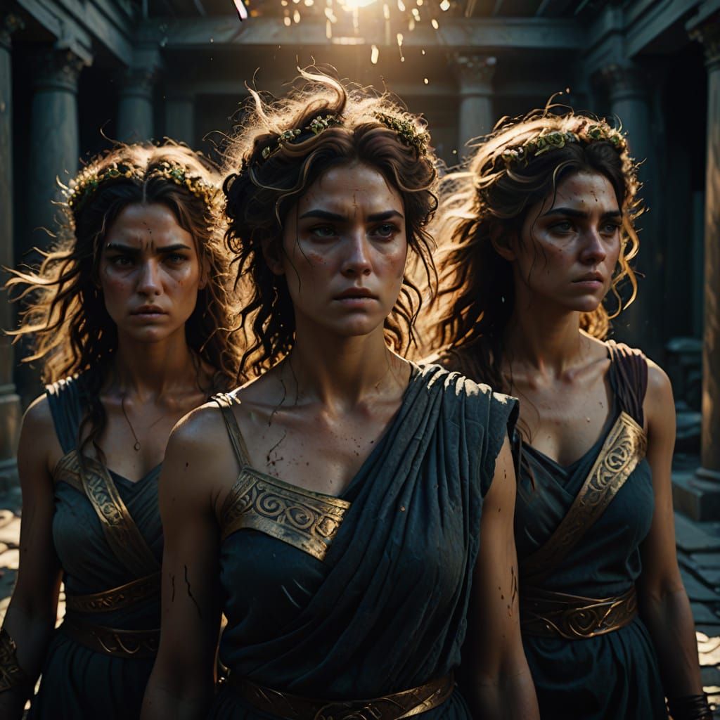 Ethereal Goddesses of Madness in Cinematic, Hyperr... - AI Art