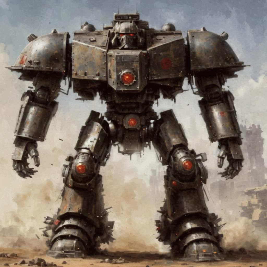Imperial Warlord Titan Walker - AI Generated Artwork - NightCafe Creator