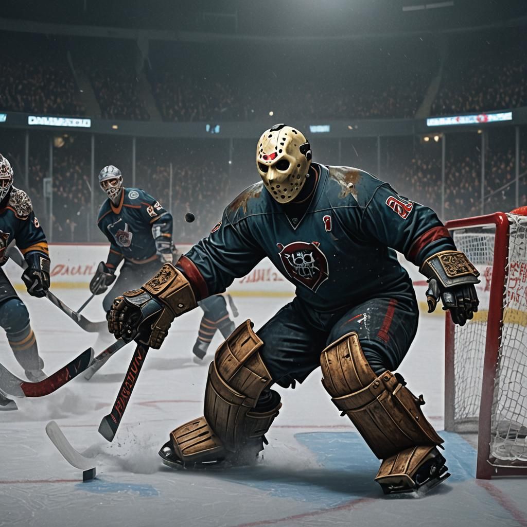 Jason voorhees as a hockey goalie - AI Generated Artwork - NightCafe ...