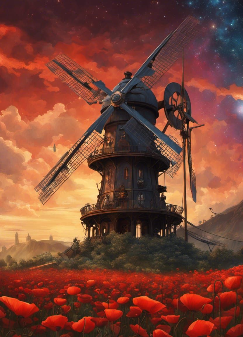Windmill - AI Generated Artwork - NightCafe Creator