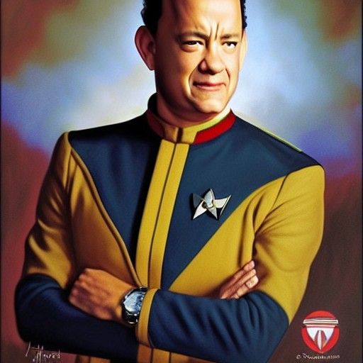 Tom Hanks as a Starfleet Captain - AI Generated Artwork - NightCafe Creator