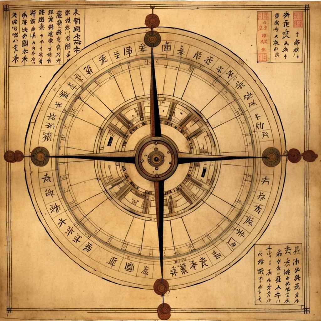 ancient chinese compass (11th century) - AI Generated Artwork - NightCafe Creator