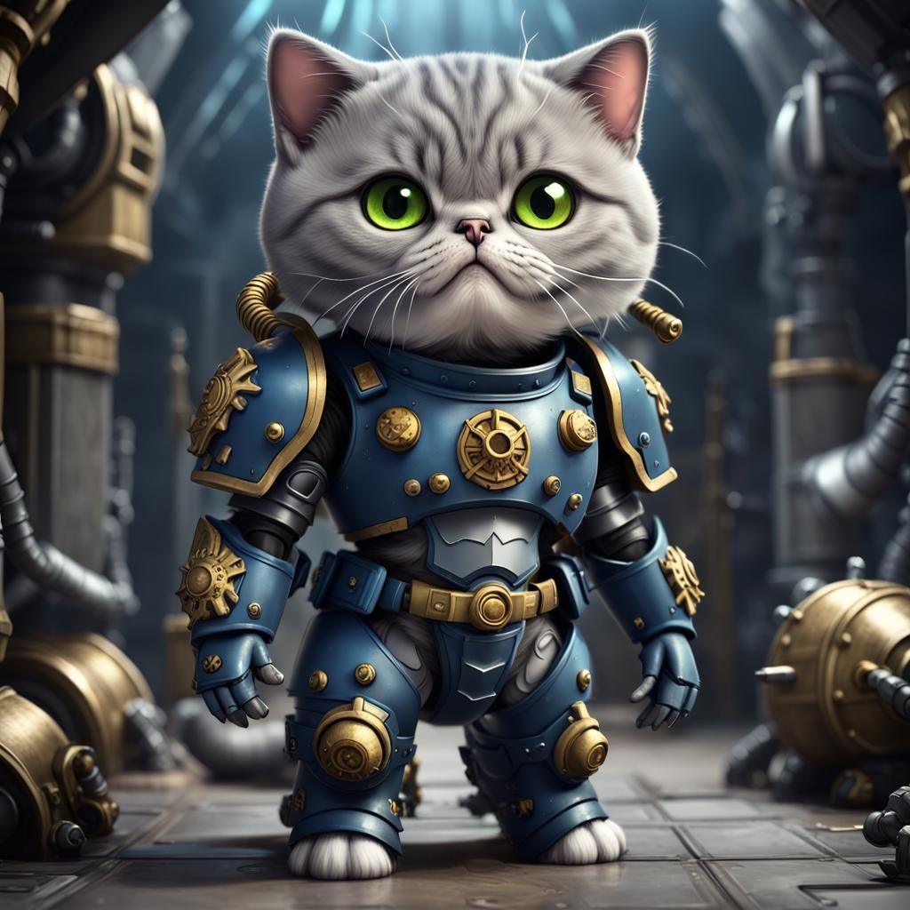 Space Marine Cat - AI Generated Artwork - NightCafe Creator