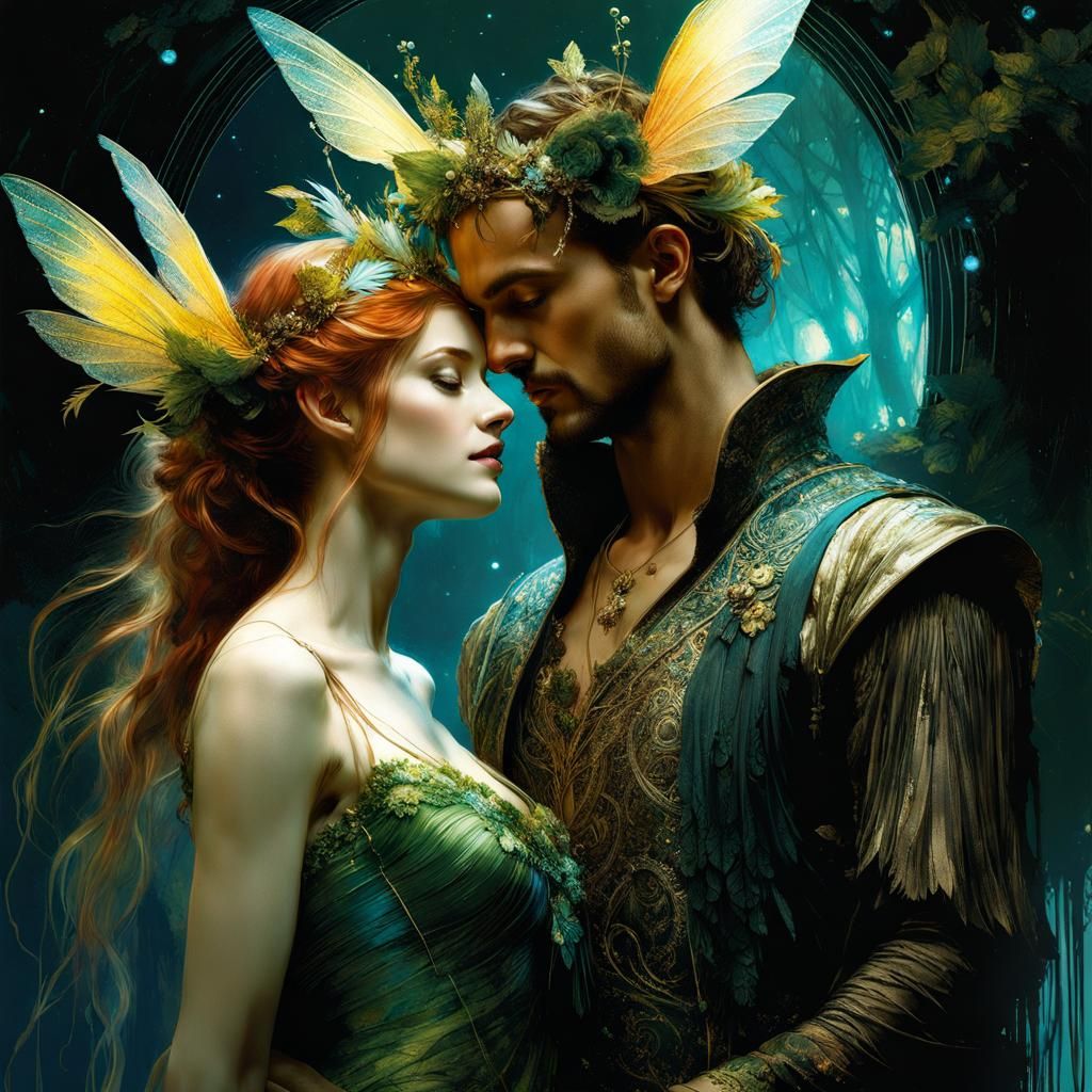 Titania and Oberon - AI Generated Artwork - NightCafe Creator