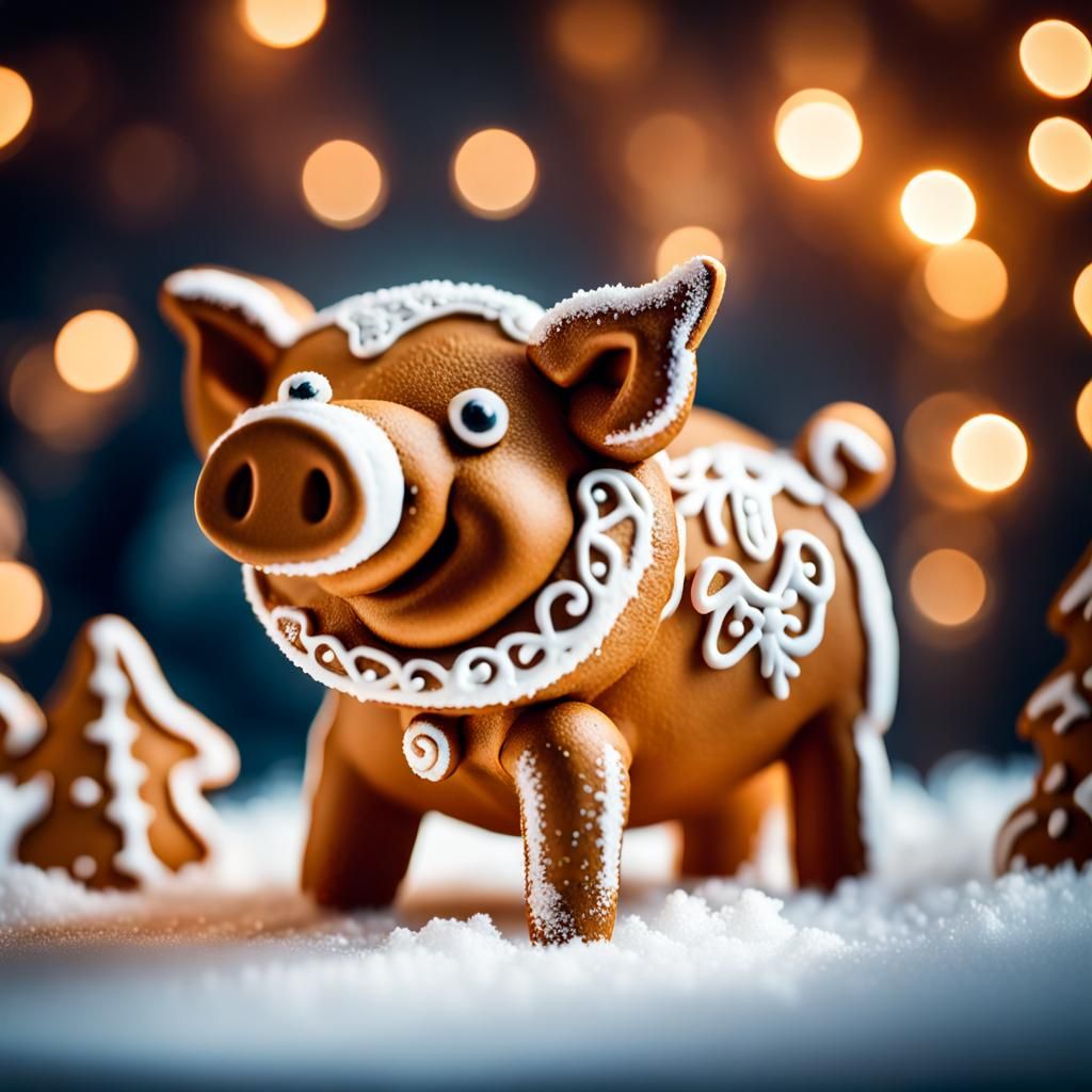gingerbread pig - AI Generated Artwork - NightCafe Creator