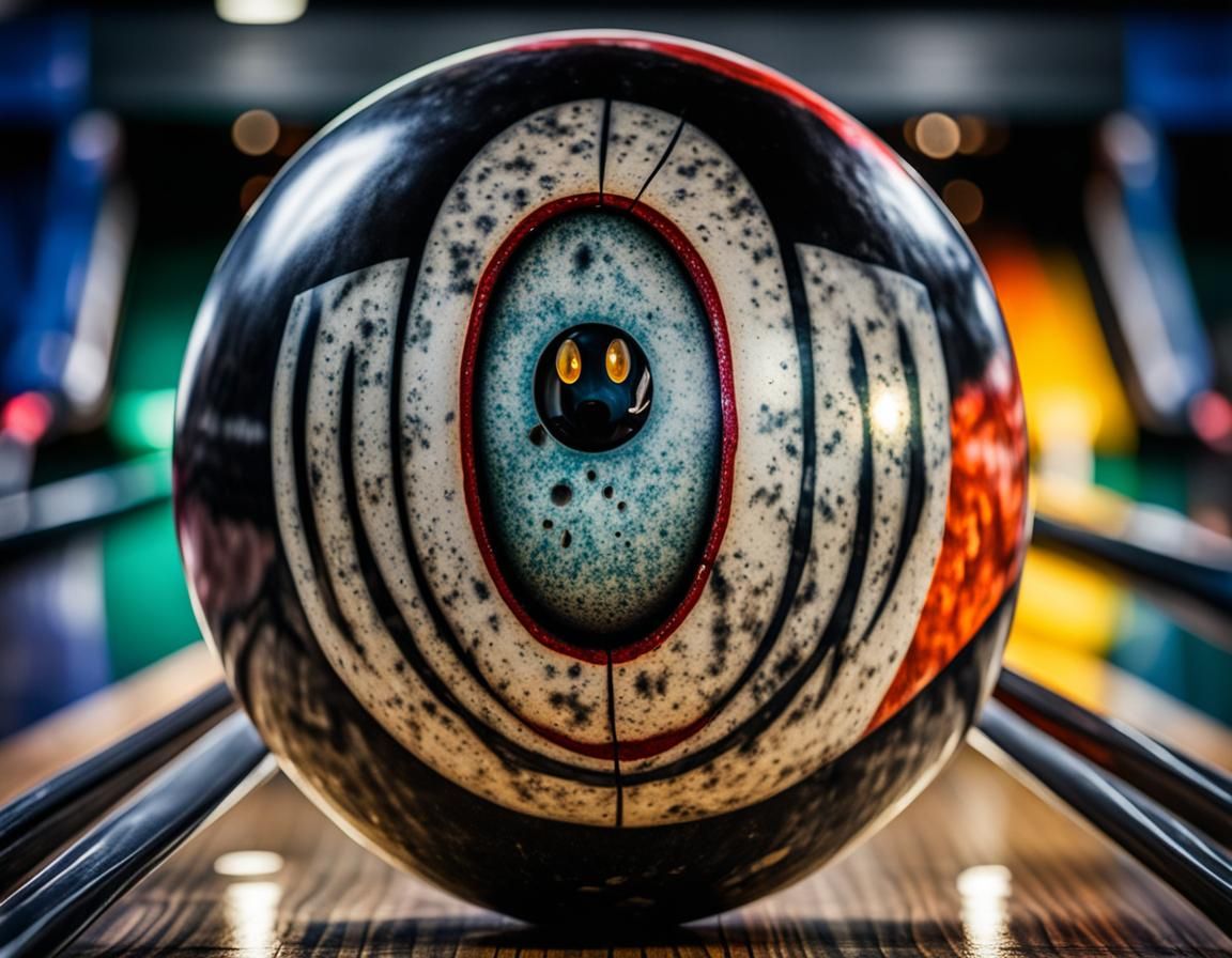 Freaky Face Bowling Ball - AI Generated Artwork - NightCafe Creator