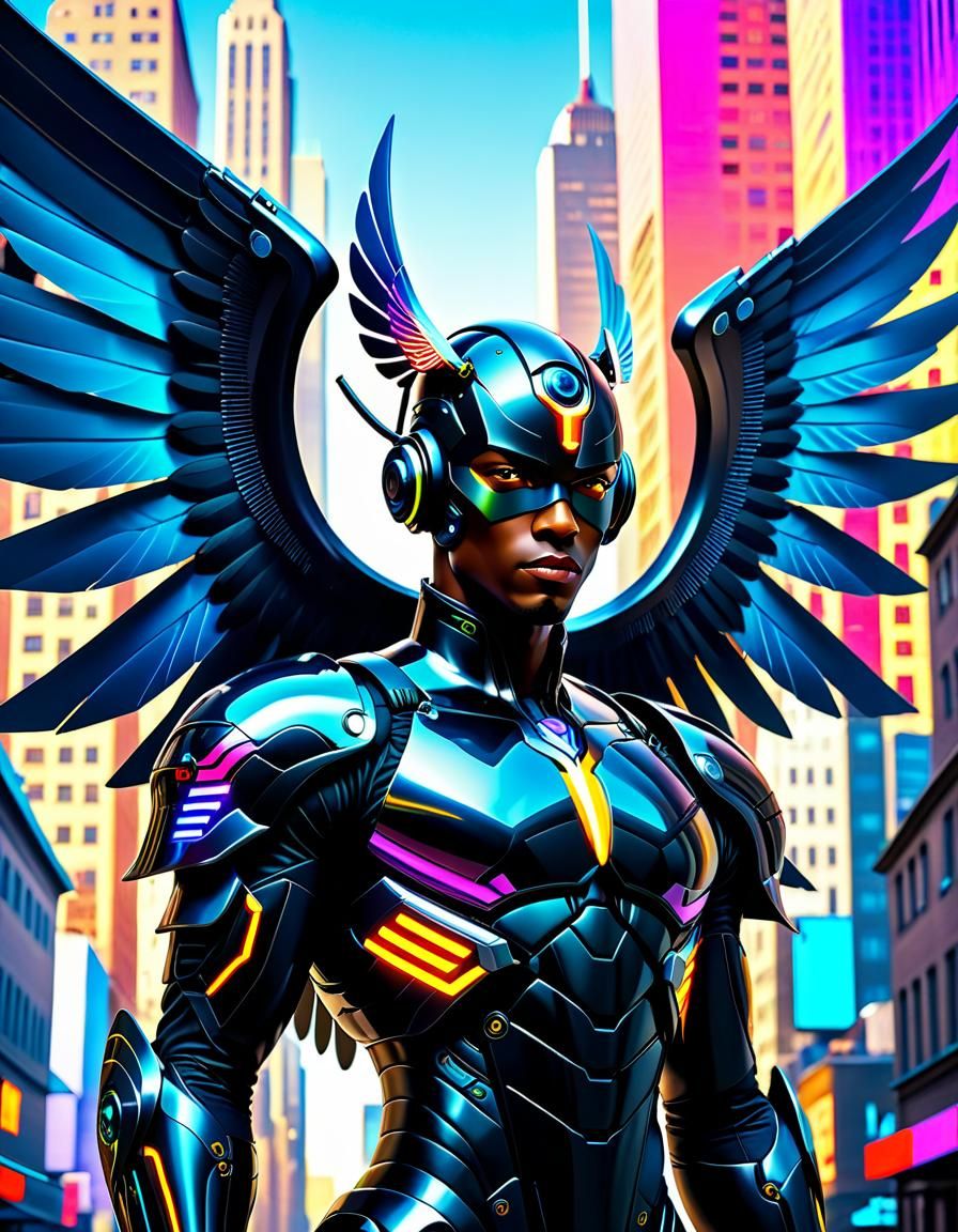 Black cyborg - AI Generated Artwork - NightCafe Creator