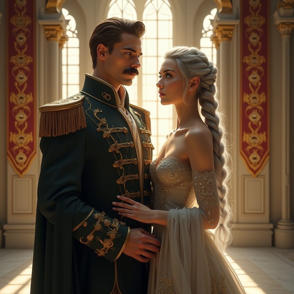 Zitane and Kaziya version 2 - Regal Noble Couple in Elegant,...