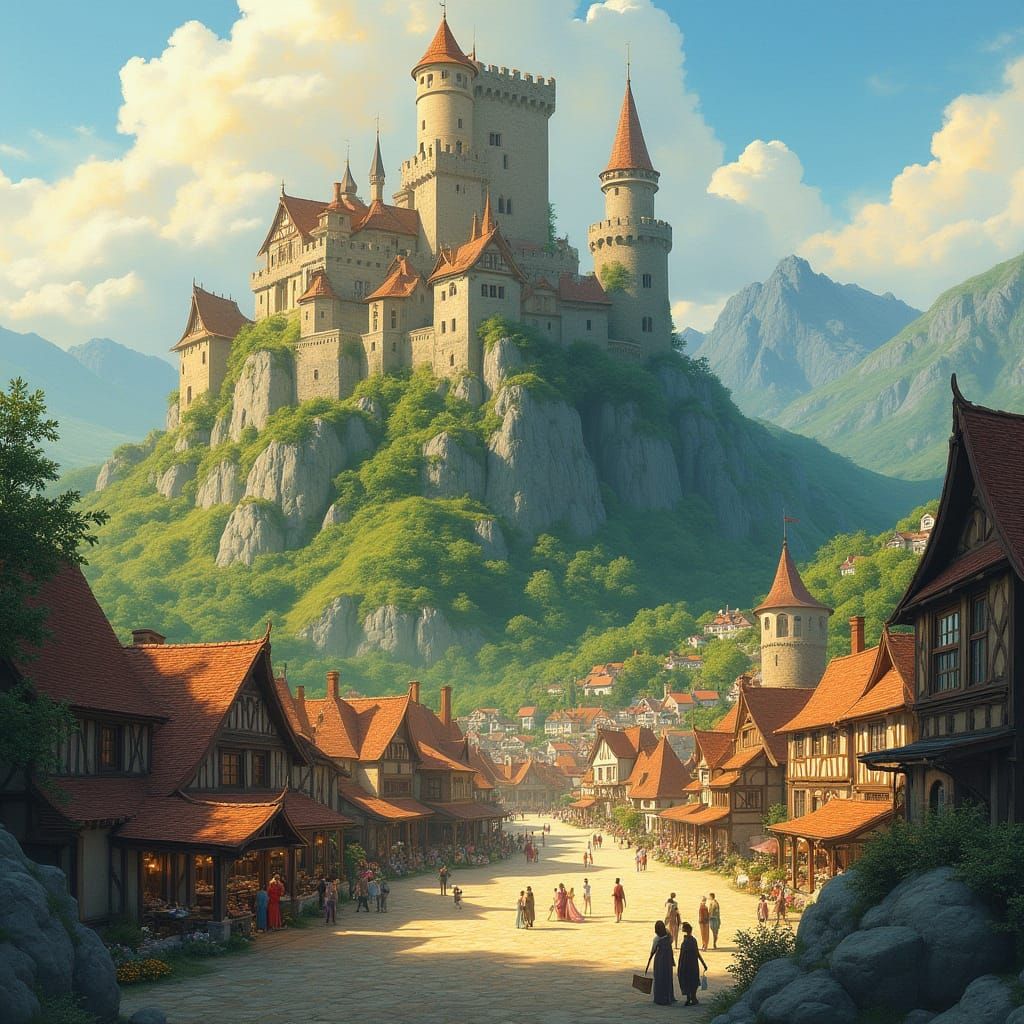 Daisys familys castle - Whimsical Medieval Castle Amidst Vib...