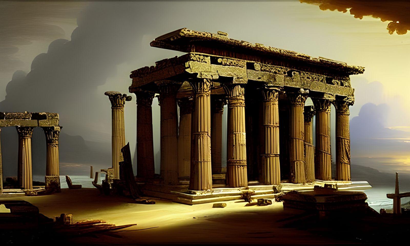 Temple of the Unknown God (Agnostos Theos) by Hubert Robert - AI ...