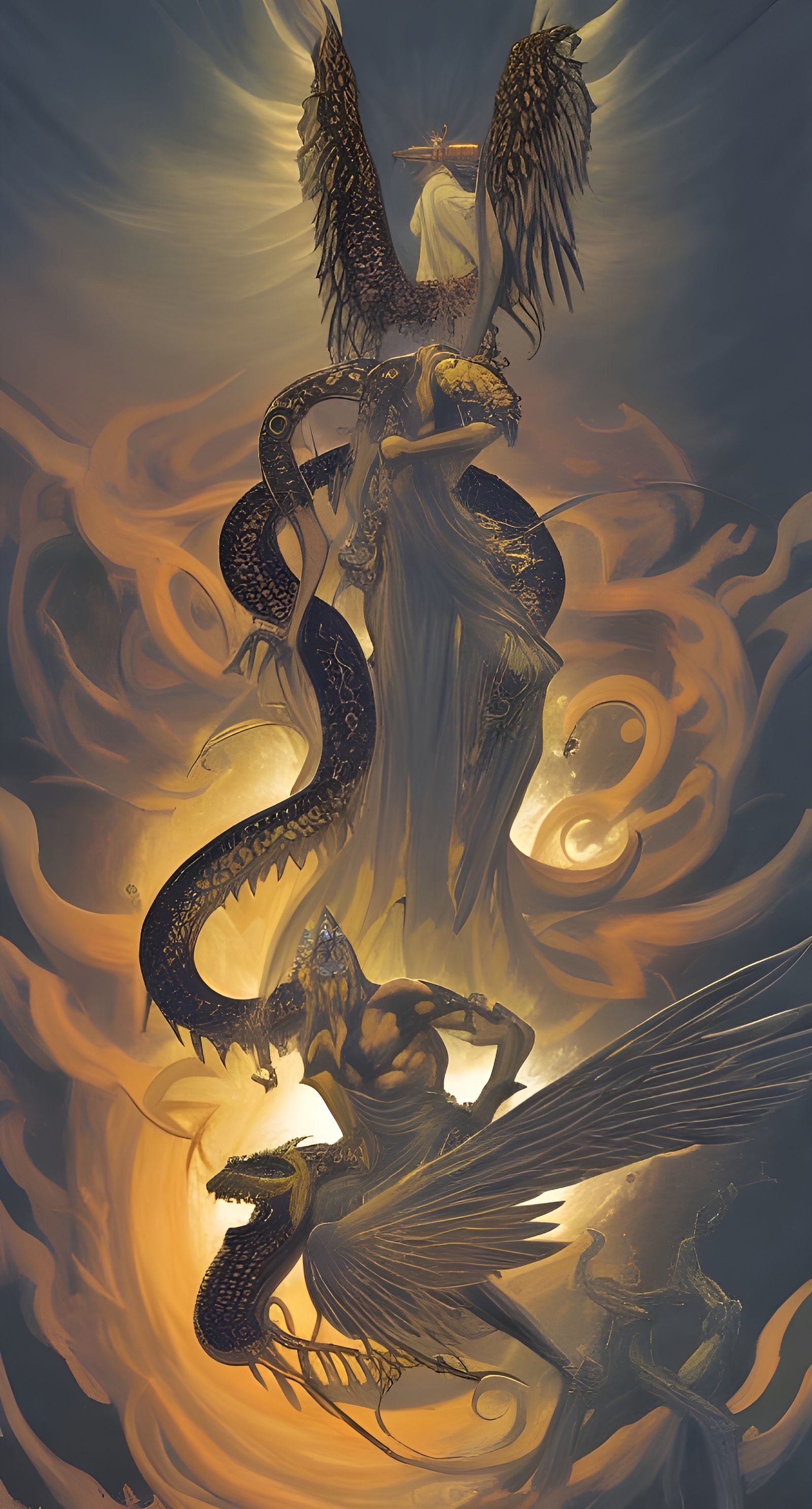 The Taming of Tiamat - AI Generated Artwork - NightCafe Creator