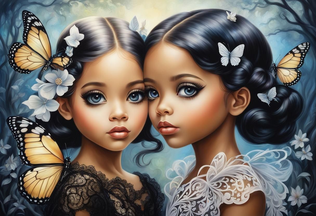 Bild: Beste Freundinnen. (2) - AI Generated Artwork - NightCafe Creator