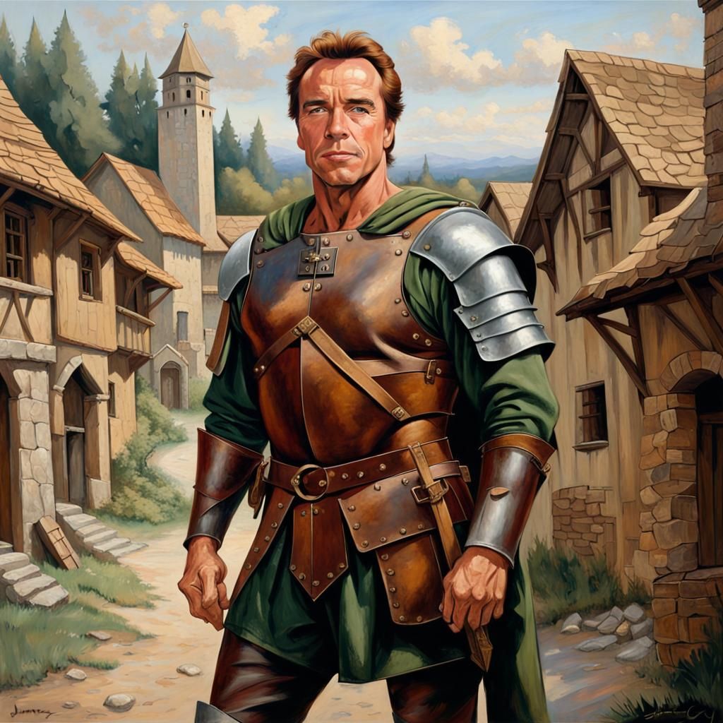 Arnold Schwarzenegger as Robin of Locksley - AI Generated Artwork ...