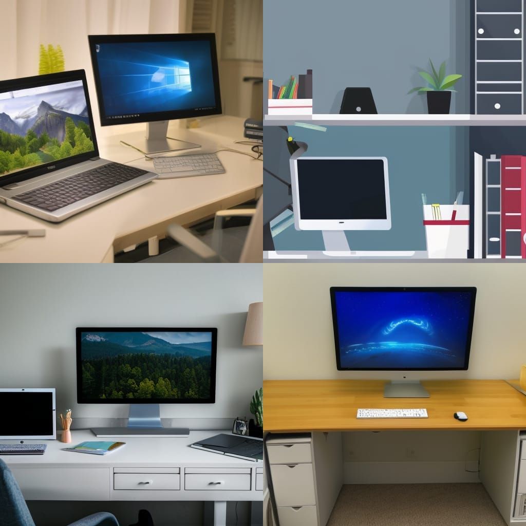 office, computer monitor, - AI Generated Artwork - NightCafe Creator