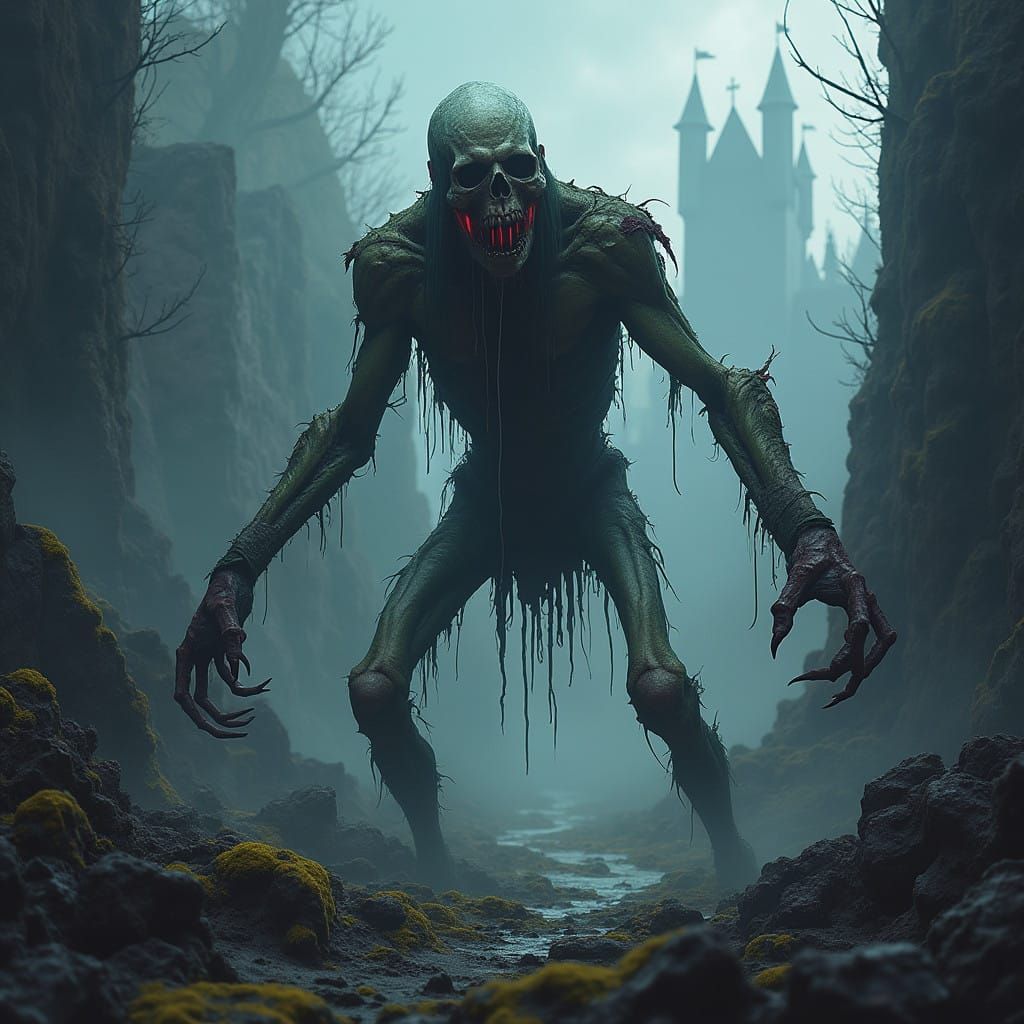 Marsh Walker - Undead Ghoul Rises from the Grave in Dark Fan...